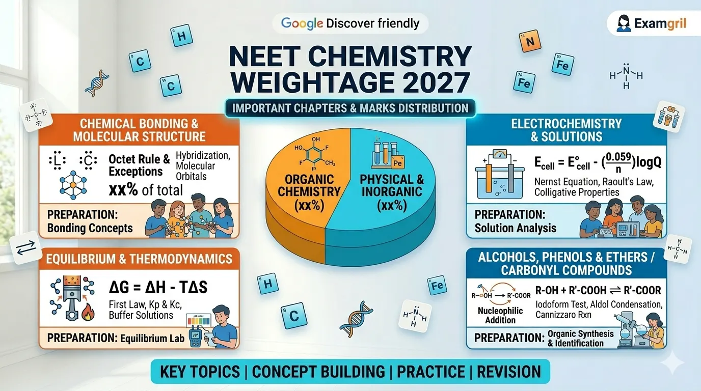 NEET Chemistry Chapter Wise Weightage 2027: Important Chapters, Marks ...